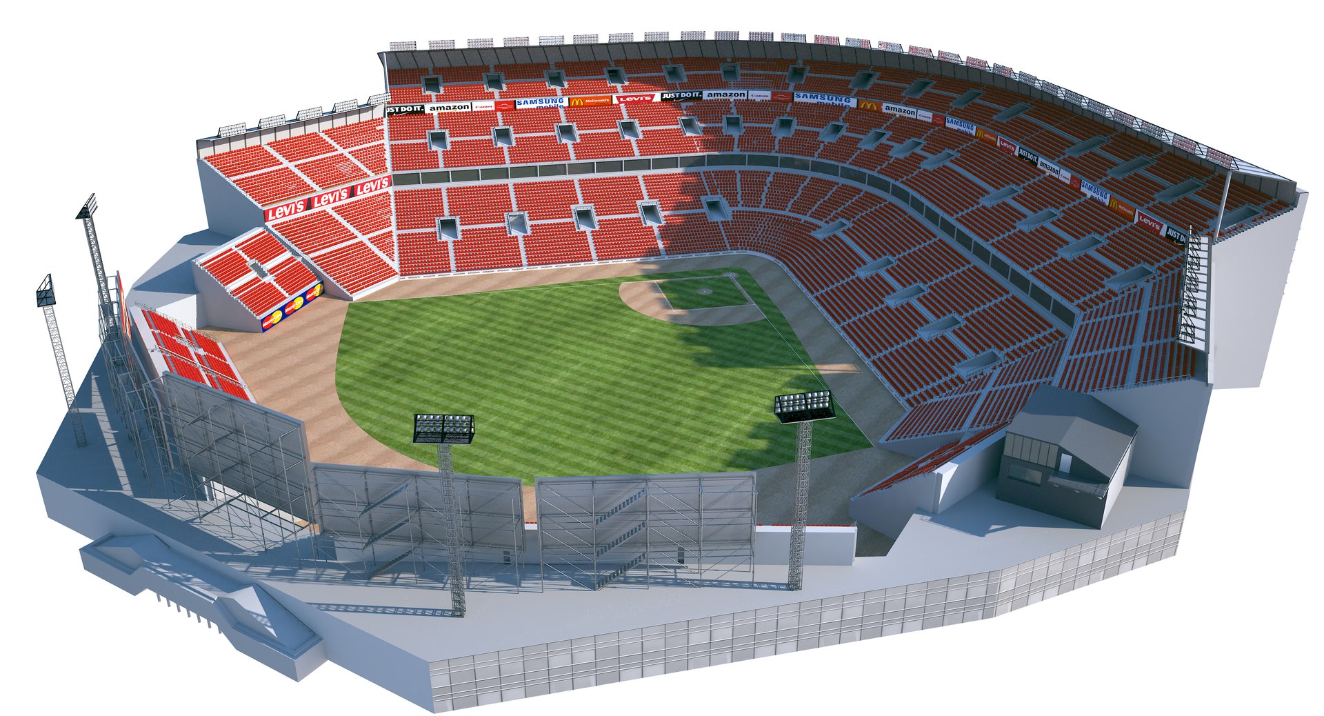 Baseball Stadium 3D Model - TurboSquid 1328320