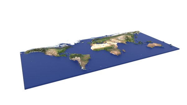 世界地図3Dモデル - TurboSquid 1971614