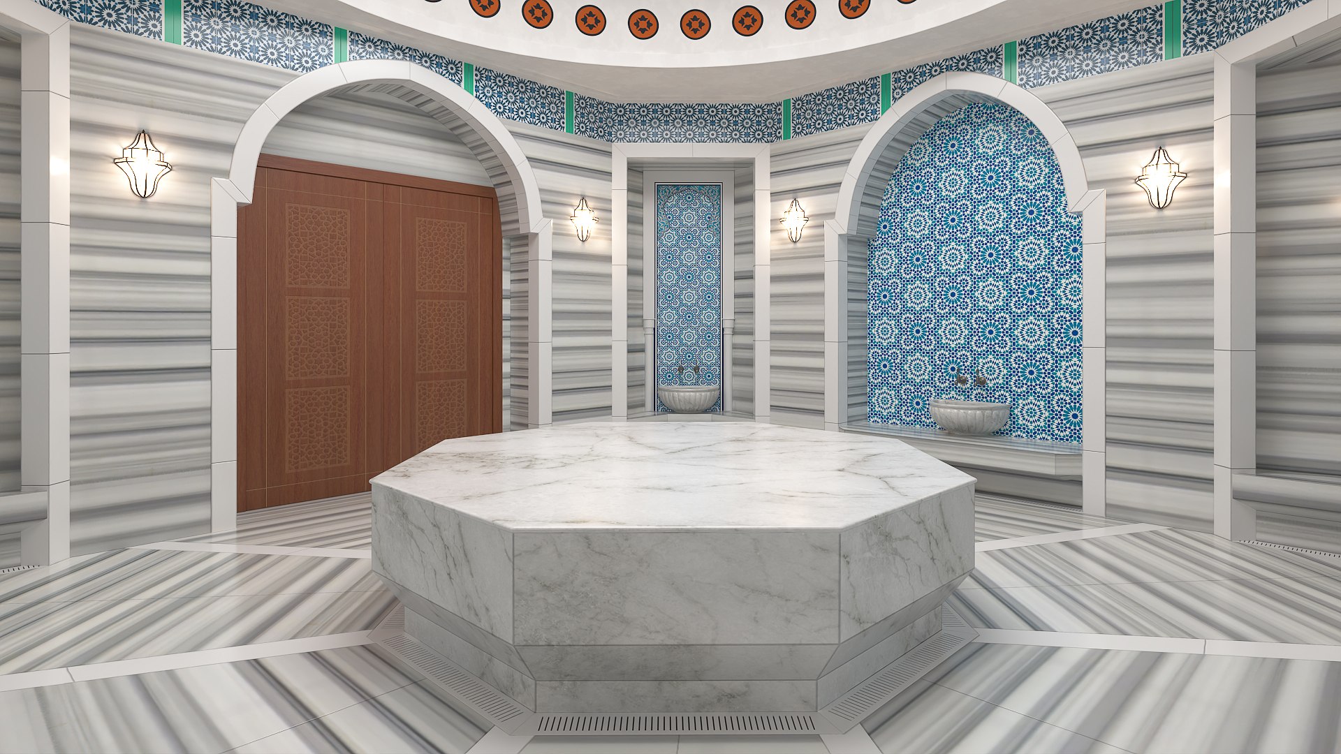 Turkish Bath Hamam Interior Model - TurboSquid 2413796