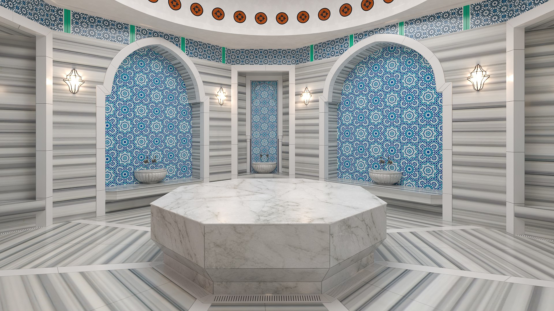 Turkish Bath Hamam Interior Model - TurboSquid 2413796