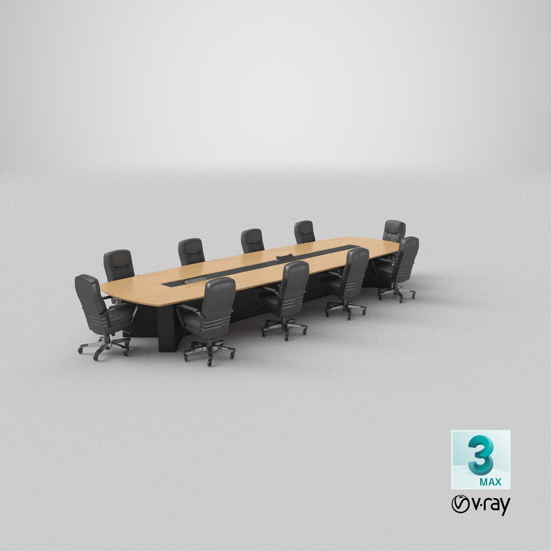 Real Meeting Table 3D Model - TurboSquid 1641653