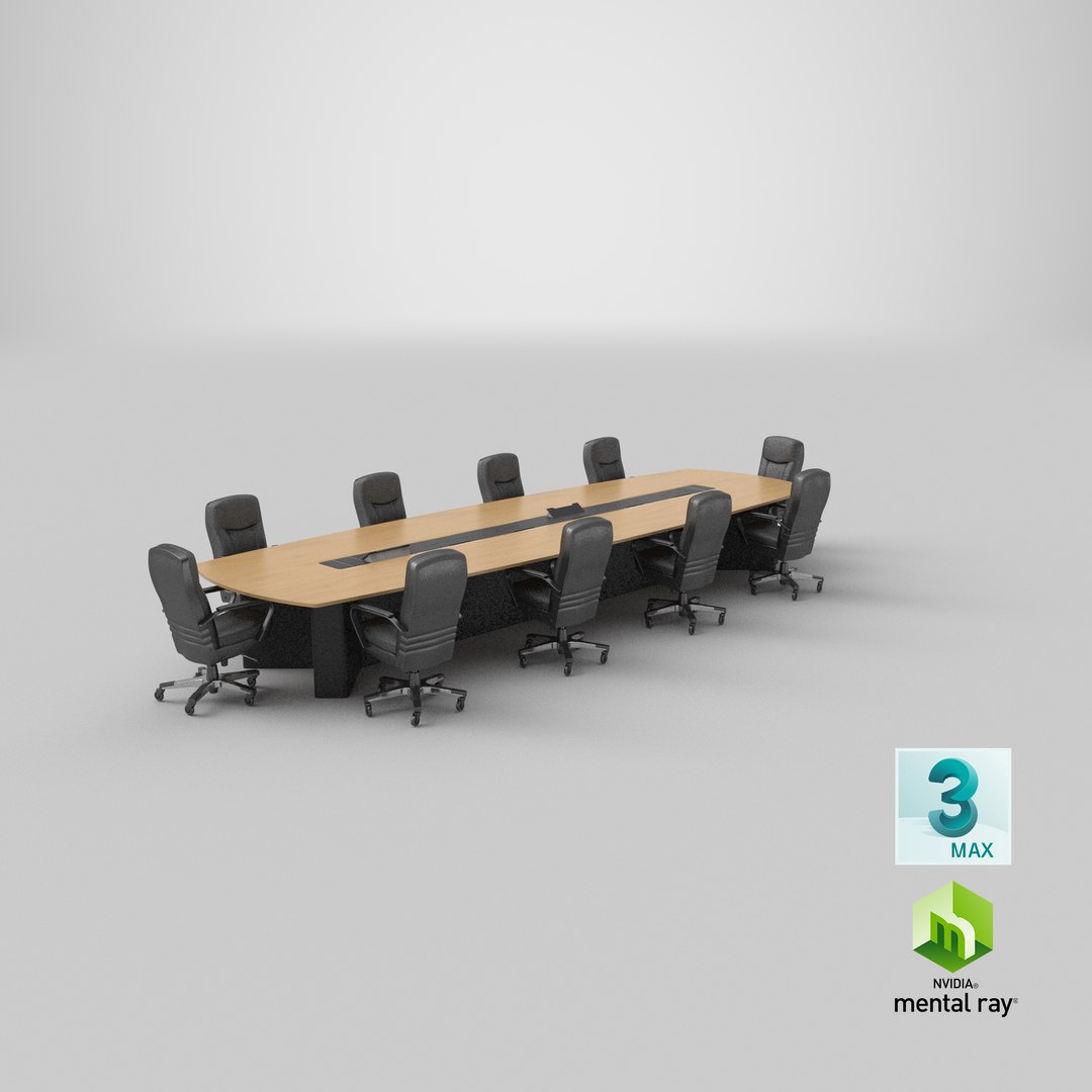 Real Meeting Table 3D Model - TurboSquid 1641653