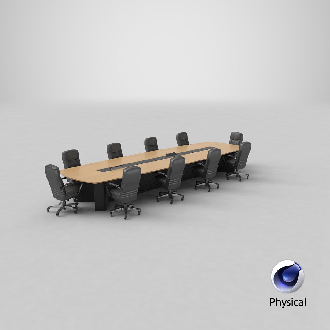 Real Meeting Table 3D Model - TurboSquid 1641653