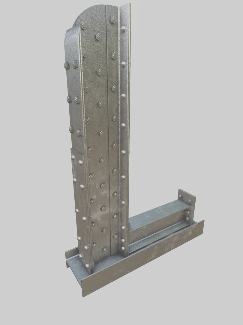 Steel Construction Font - Letter L 3D Model - TurboSquid 1894716