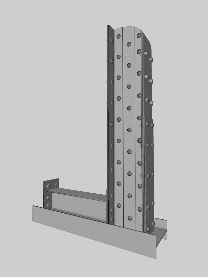 Steel Construction Font - Letter L 3D Model - TurboSquid 1894716