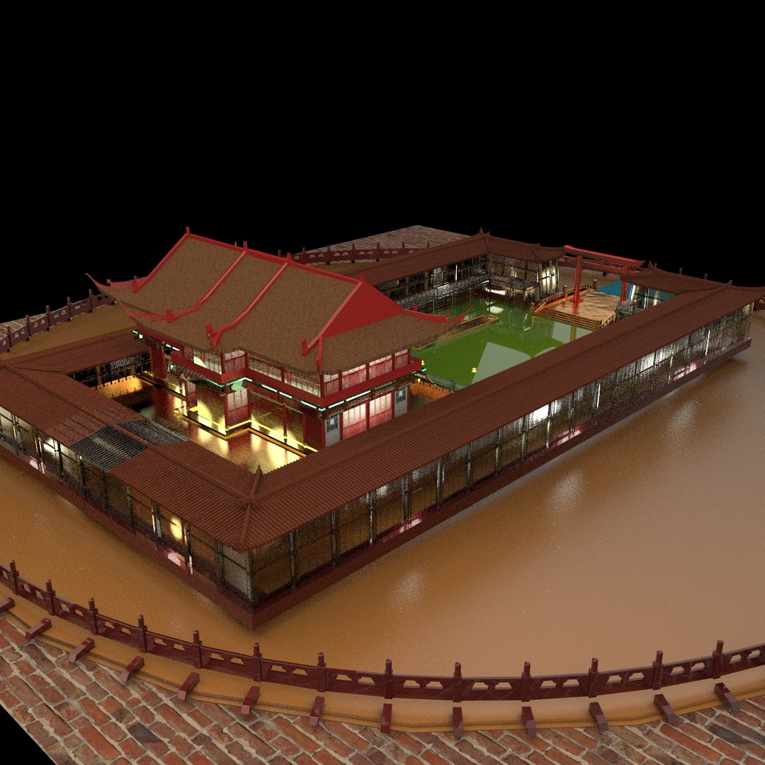 3D Chinese Ancient House Model - TurboSquid 2124628