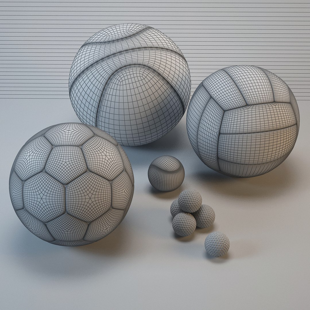 3d Sport Balls Model