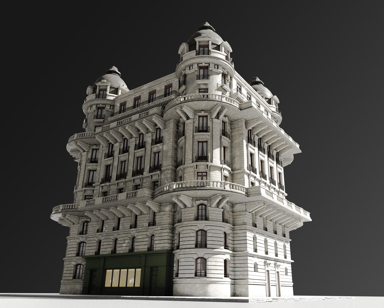 3D Paris Haussman Building Model - TurboSquid 2353082