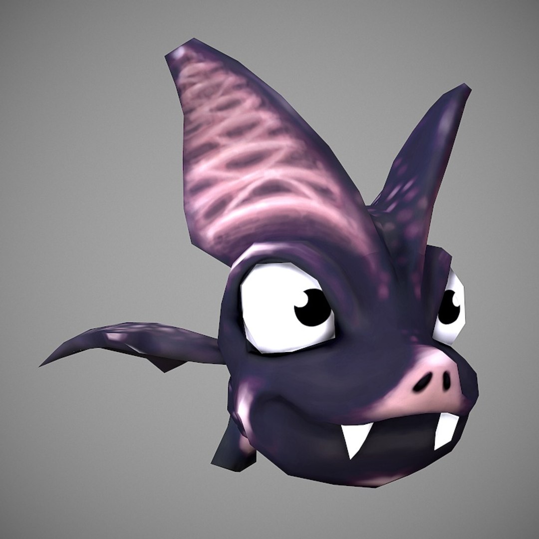 Microbat Cartoon 3D Model - TurboSquid 1335256