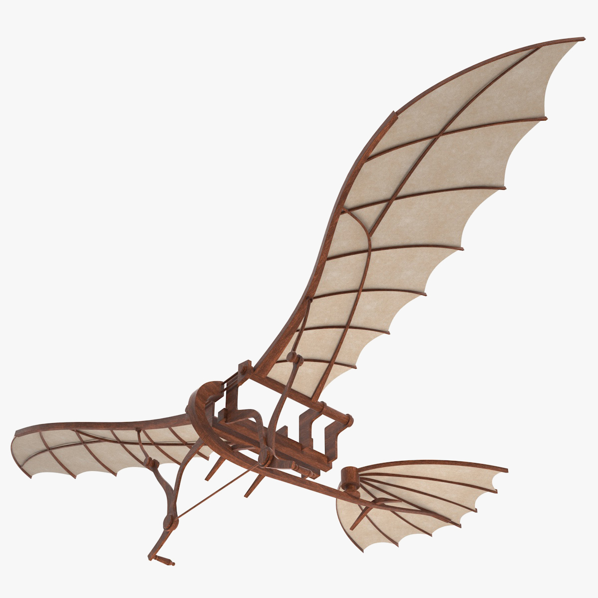 Maszyna latająca Leonardo Da Vinci uzbrojona w Cinema 4D Model 3D ...