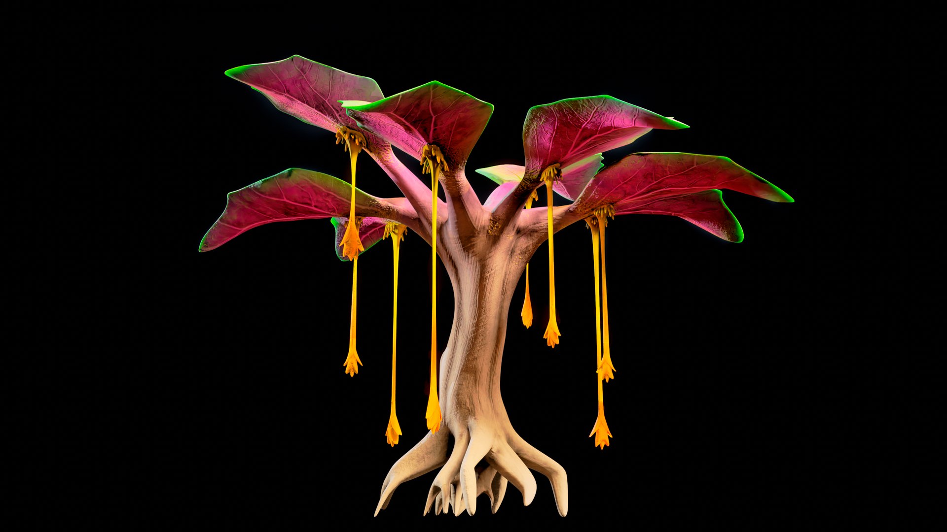 3D Alien Tropical Tree PBR - TurboSquid 2073882