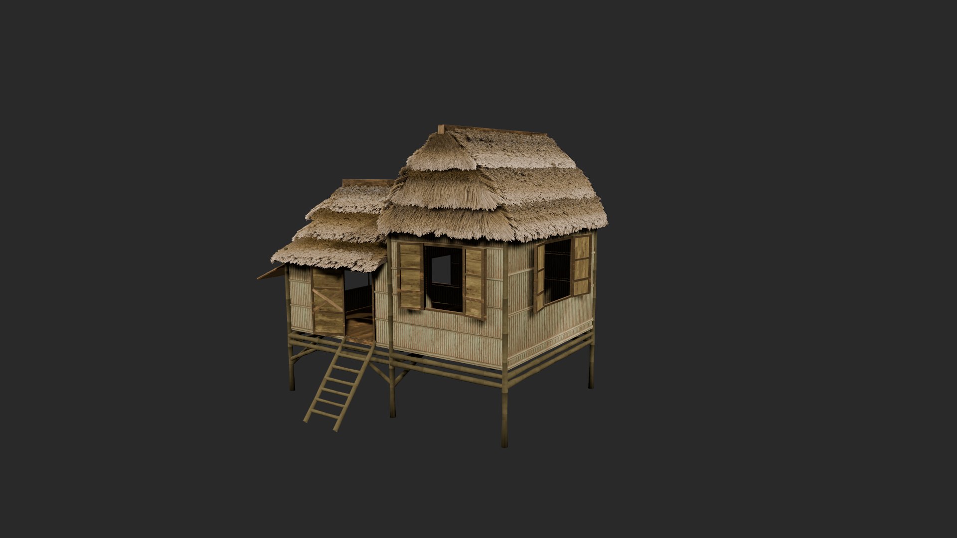 Bahay Kubo Thatched House Model 1 3D - TurboSquid 2264300