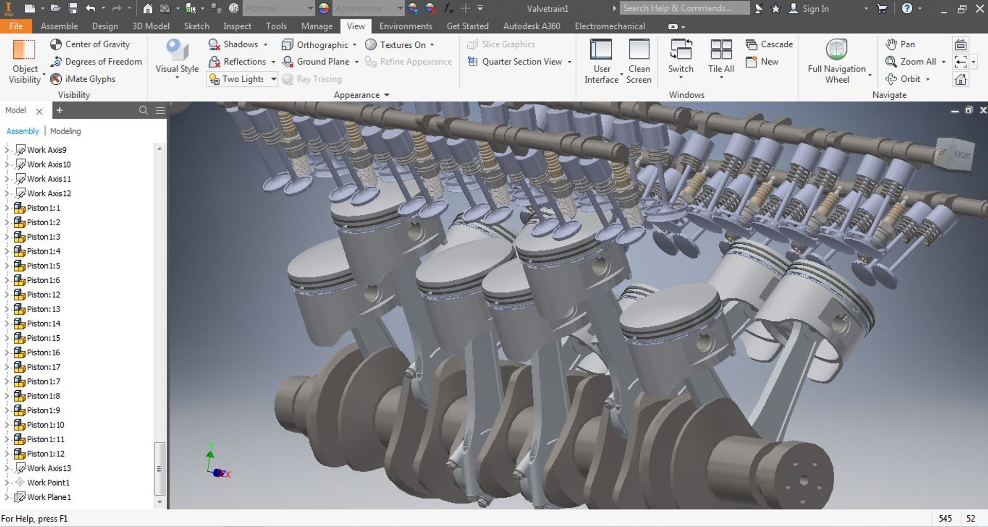 V12 Engine Piston Crankshaft 3D Model - TurboSquid 1317490