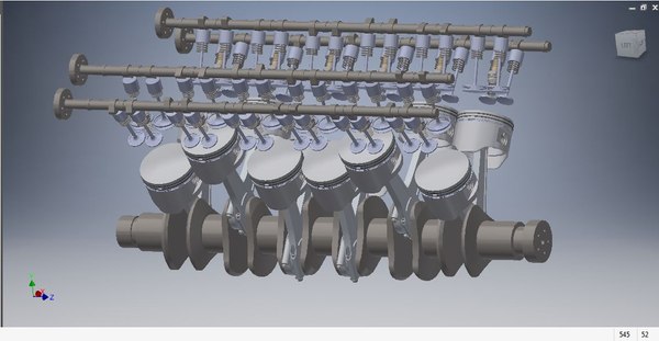 3D w16 engine crankshaft model - TurboSquid 1791138