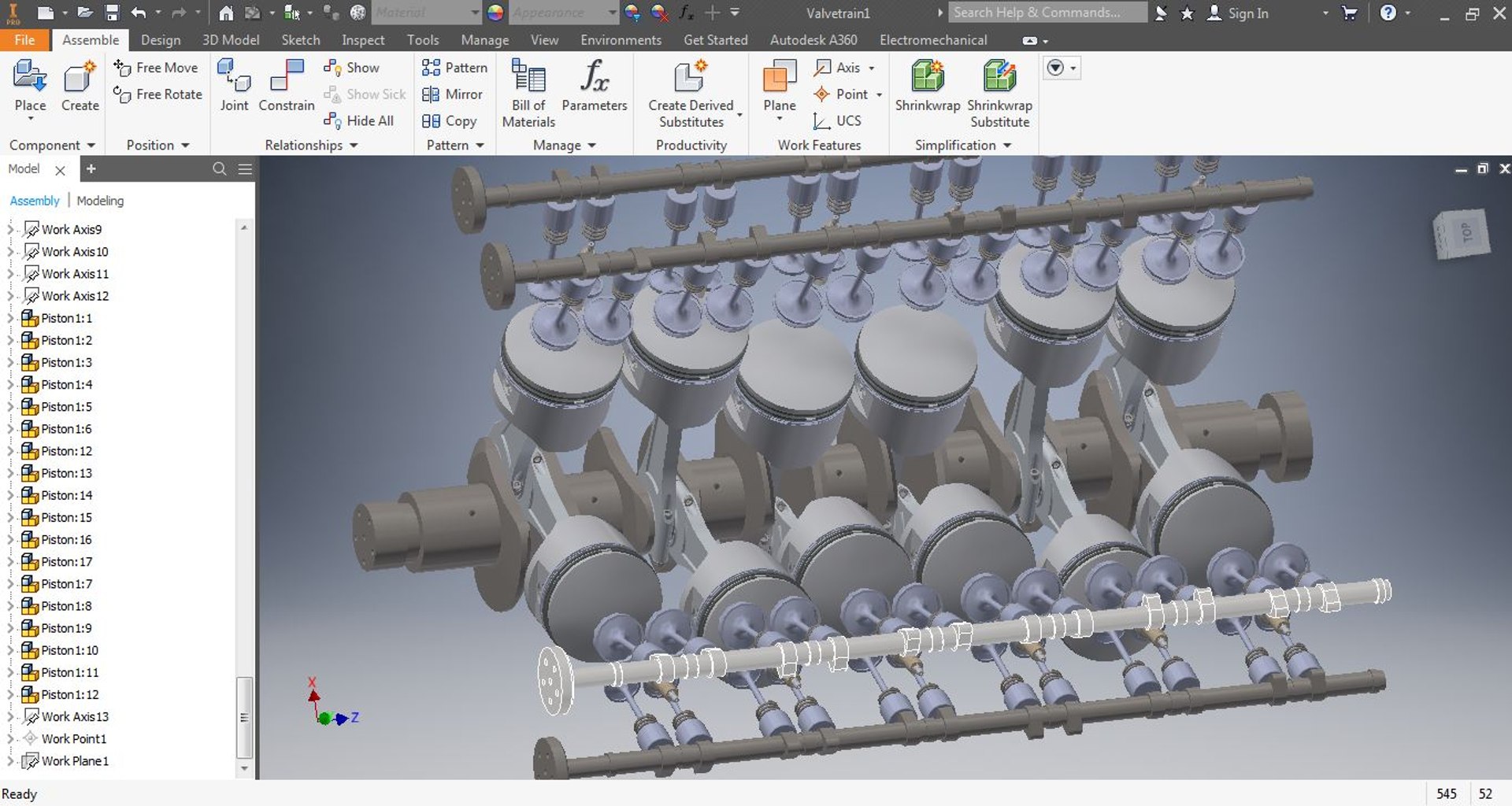 V12 Engine Piston Crankshaft 3D Model - TurboSquid 1317490