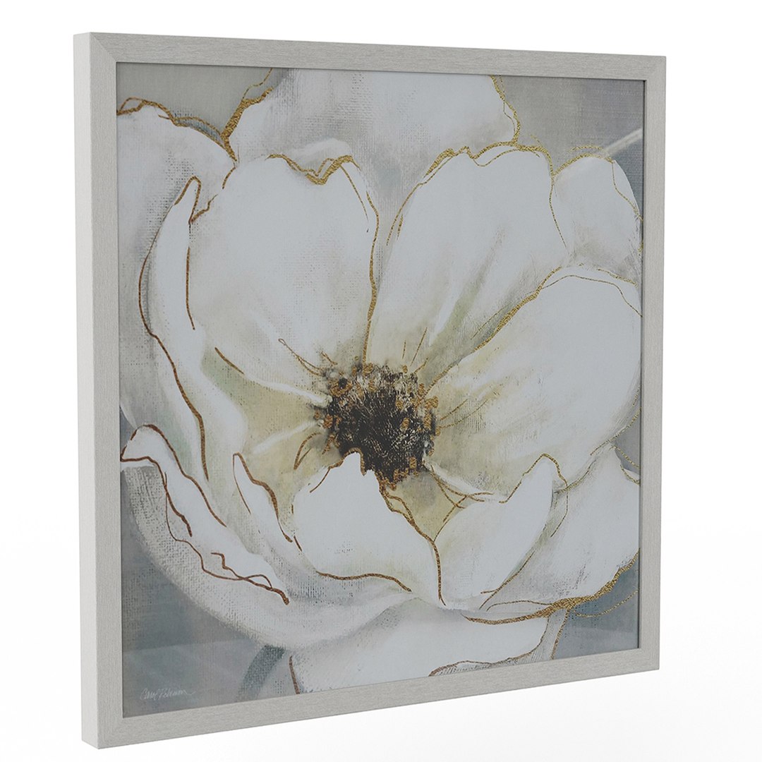 3D Floral abstract decorative painting model - TurboSquid 1929970