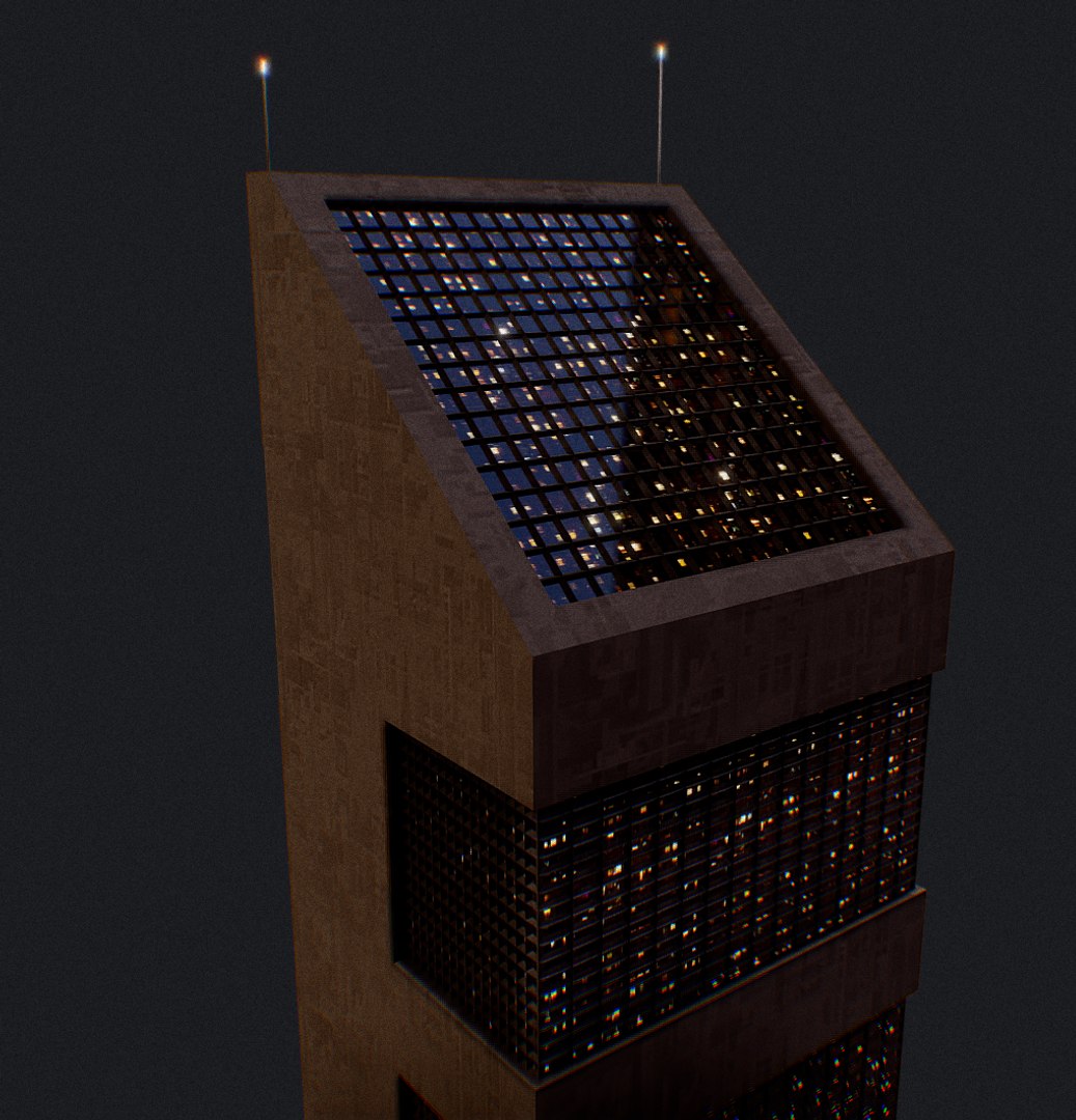 Low Poly - Futuristic Sci-fi Skyscraper Building 3D model - TurboSquid ...