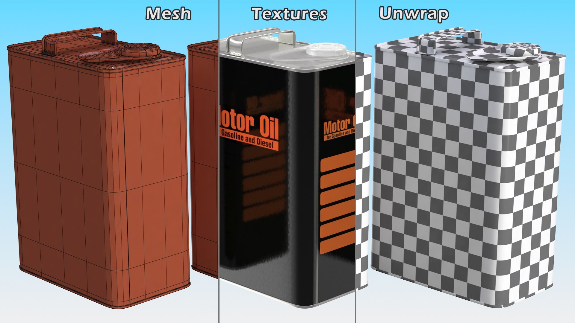 Motor Oil Metal Can 4L 3D - TurboSquid 1943487