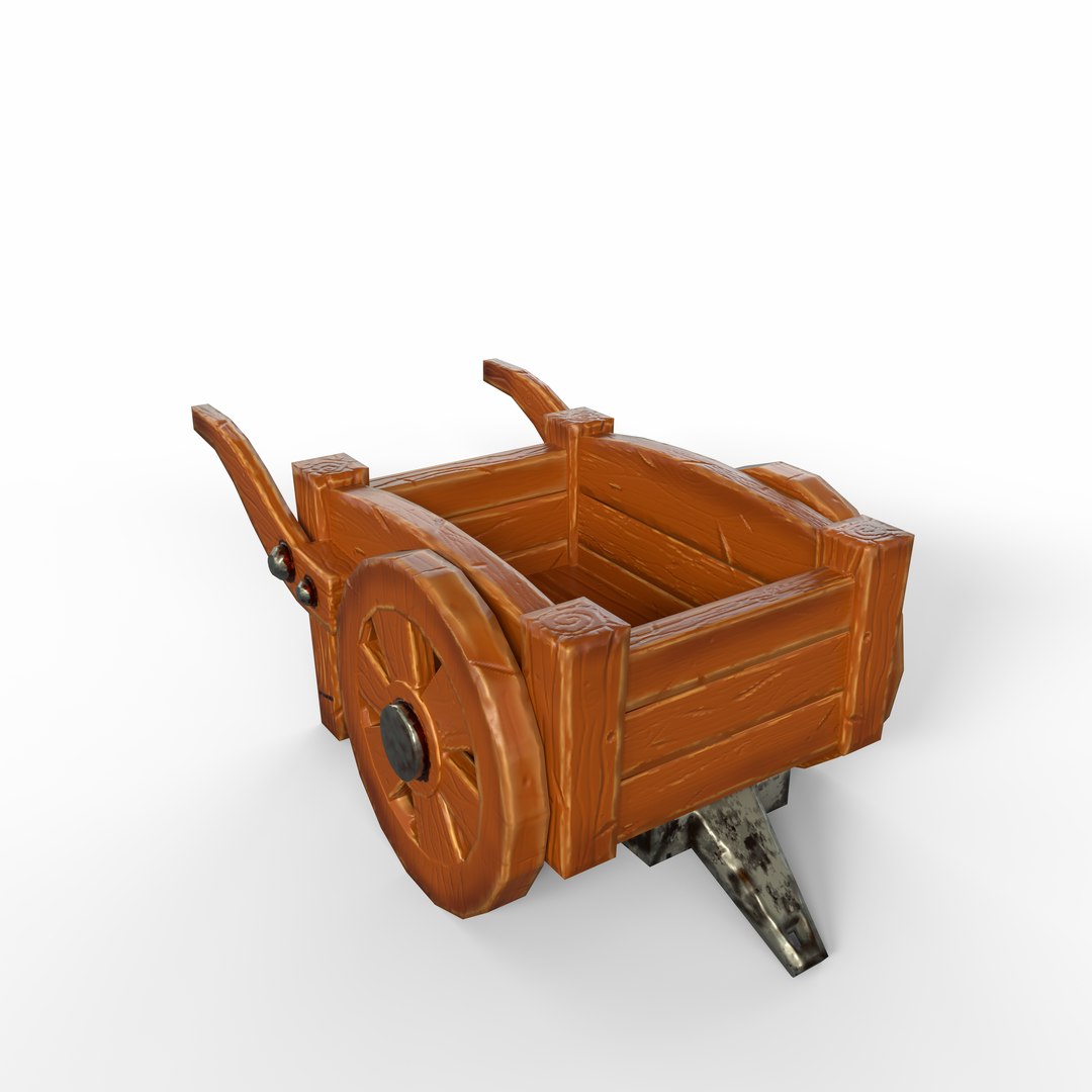 3D Model Cartoon Cart Polys - TurboSquid 1585226