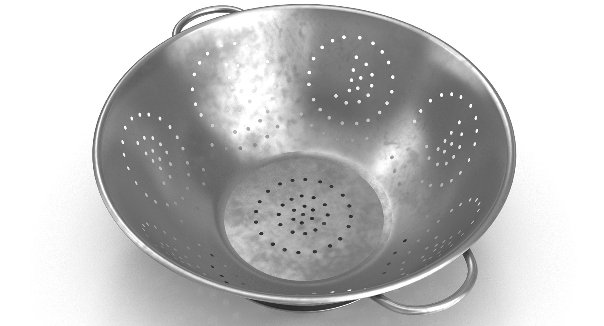 3D Colander Stainless Steel Model - TurboSquid 1279356