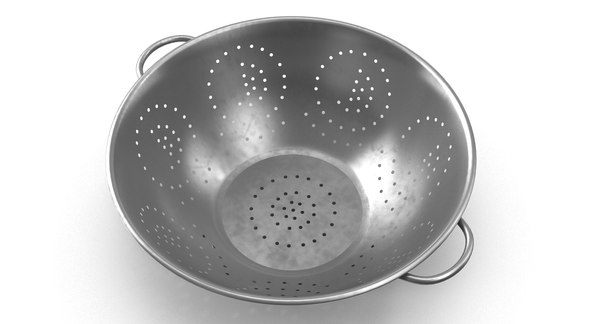3D colander stainless steel model - TurboSquid 1279356