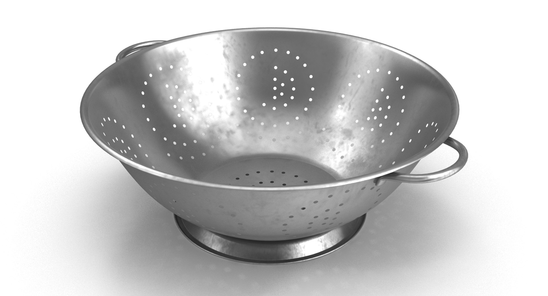 3D Colander Stainless Steel Model - TurboSquid 1279356