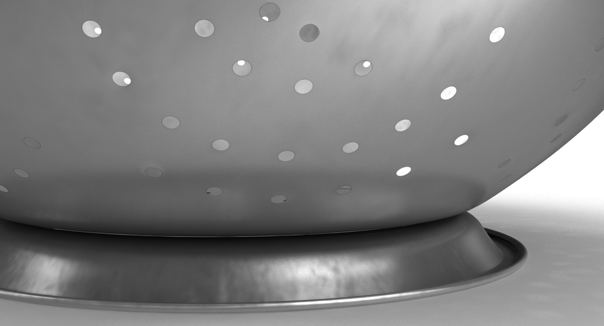 3D Colander Stainless Steel Model - TurboSquid 1279356