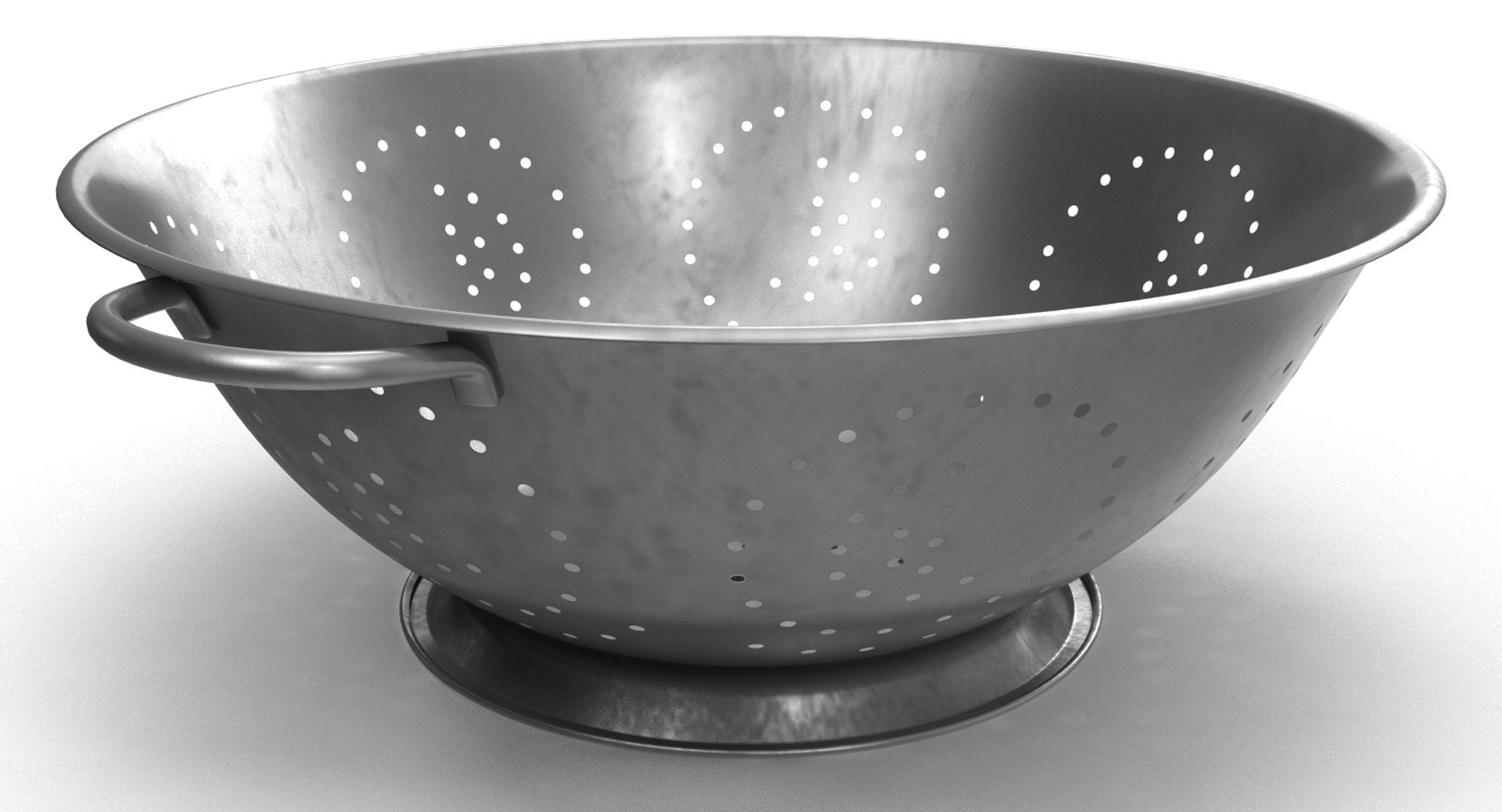 3D Colander Stainless Steel Model - TurboSquid 1279356