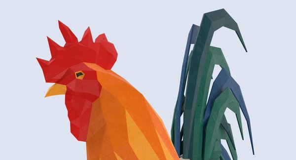 3D model rooster---standing - TurboSquid 1223949