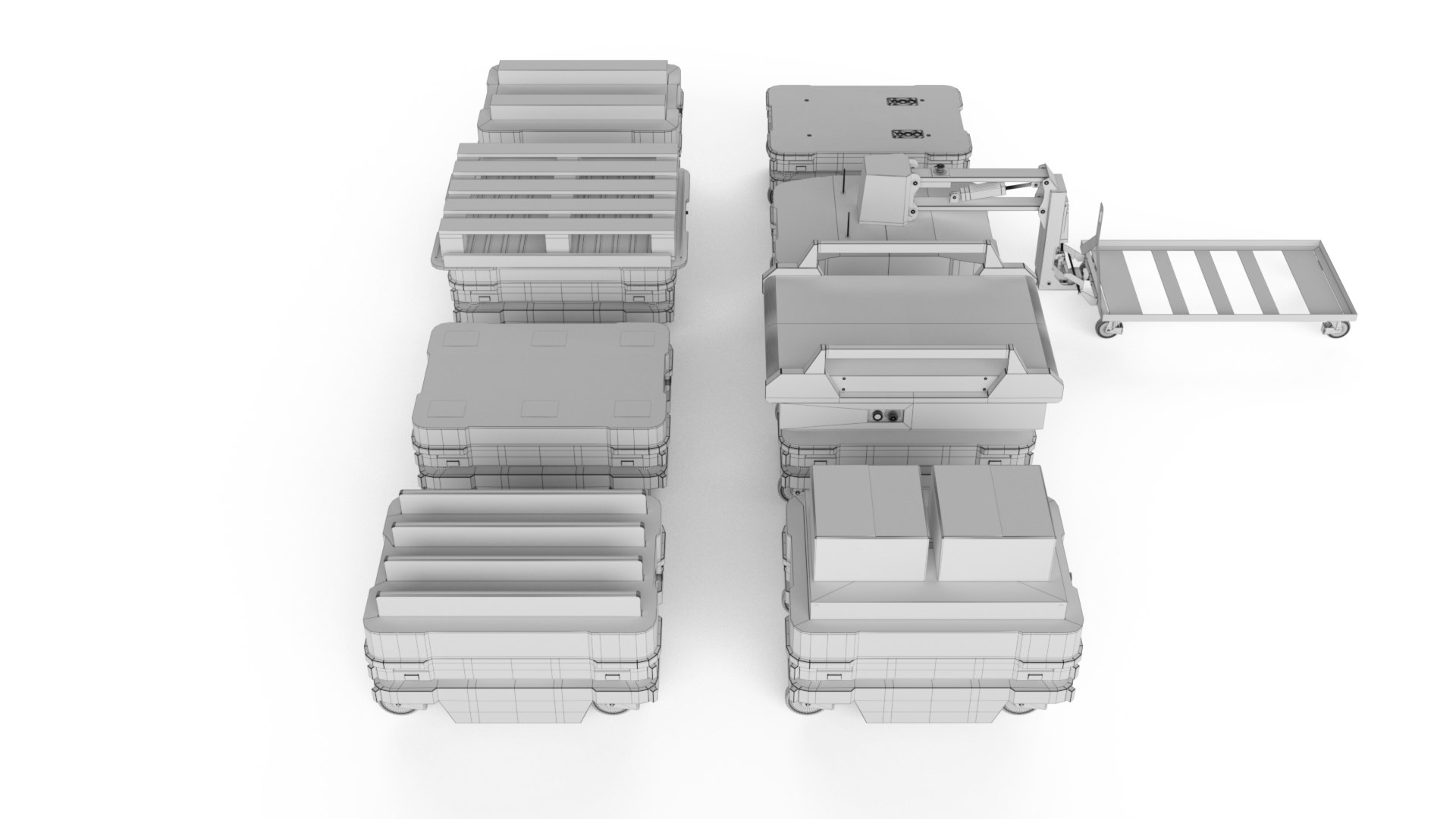 AMR AGV Cobot Small Mover Set01 3D - TurboSquid 2325911