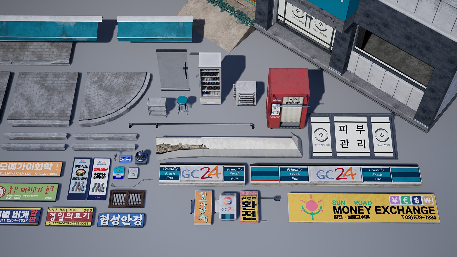 3D Corner Shop Building Ue4 Model - TurboSquid 1635254
