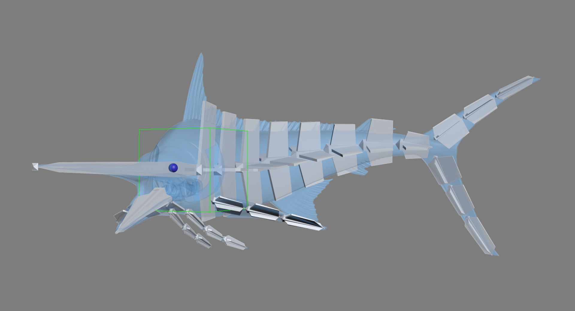 3D Rigged Blue Marlin Model - TurboSquid 1271773