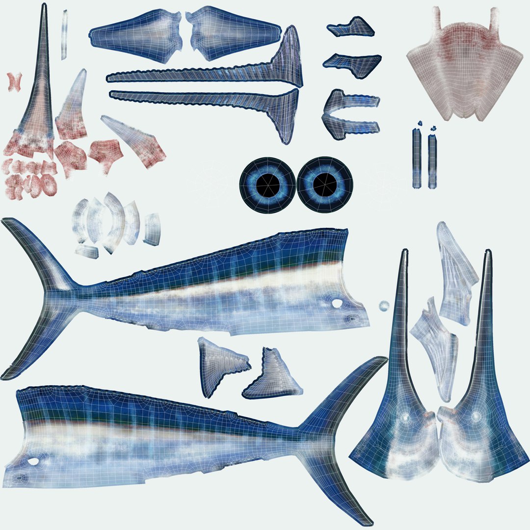 3D Rigged Blue Marlin Model - TurboSquid 1271773