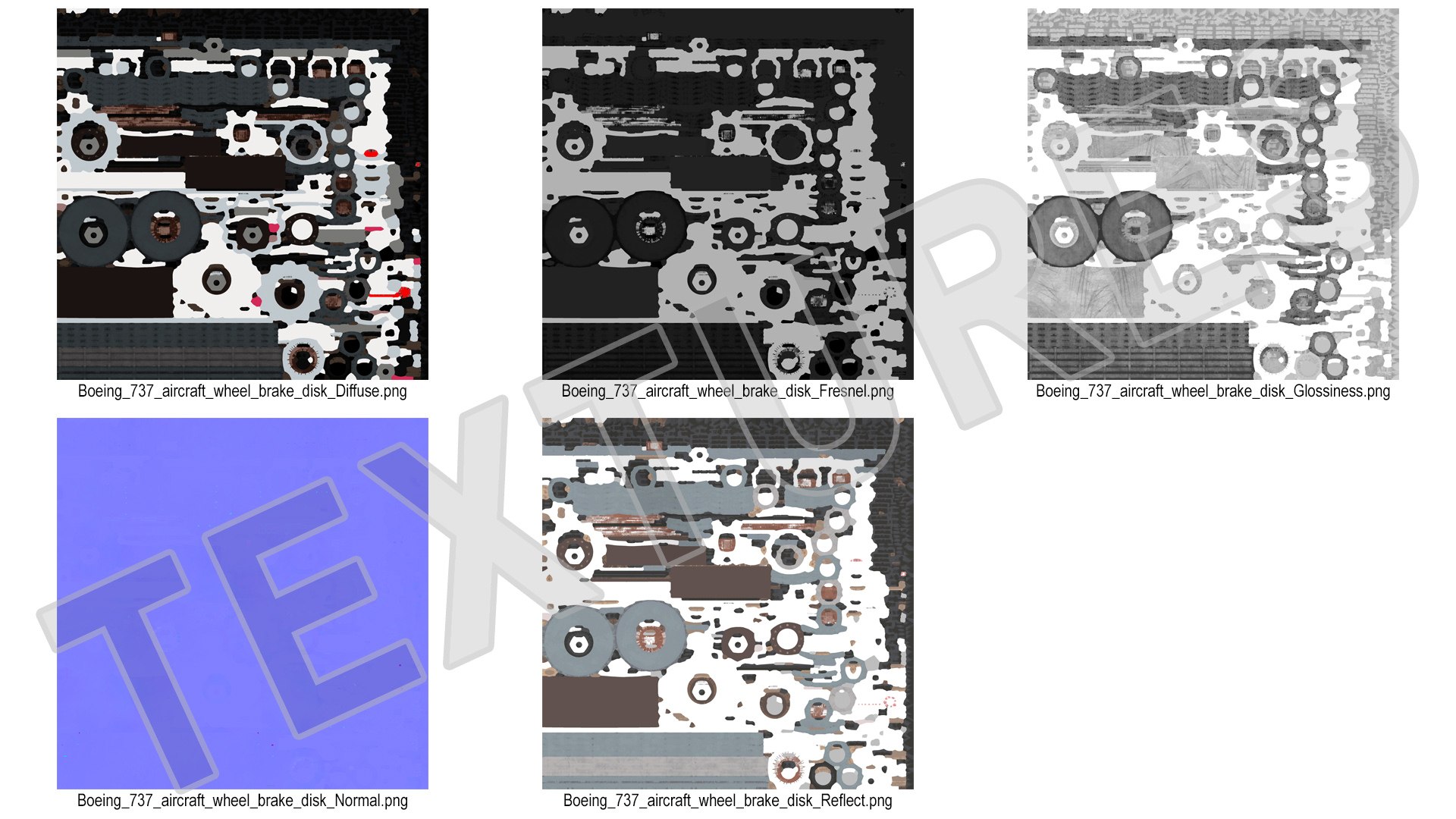 Boeing 737 Aircraft Wheel Brake Disk 3D Model - TurboSquid 2157605