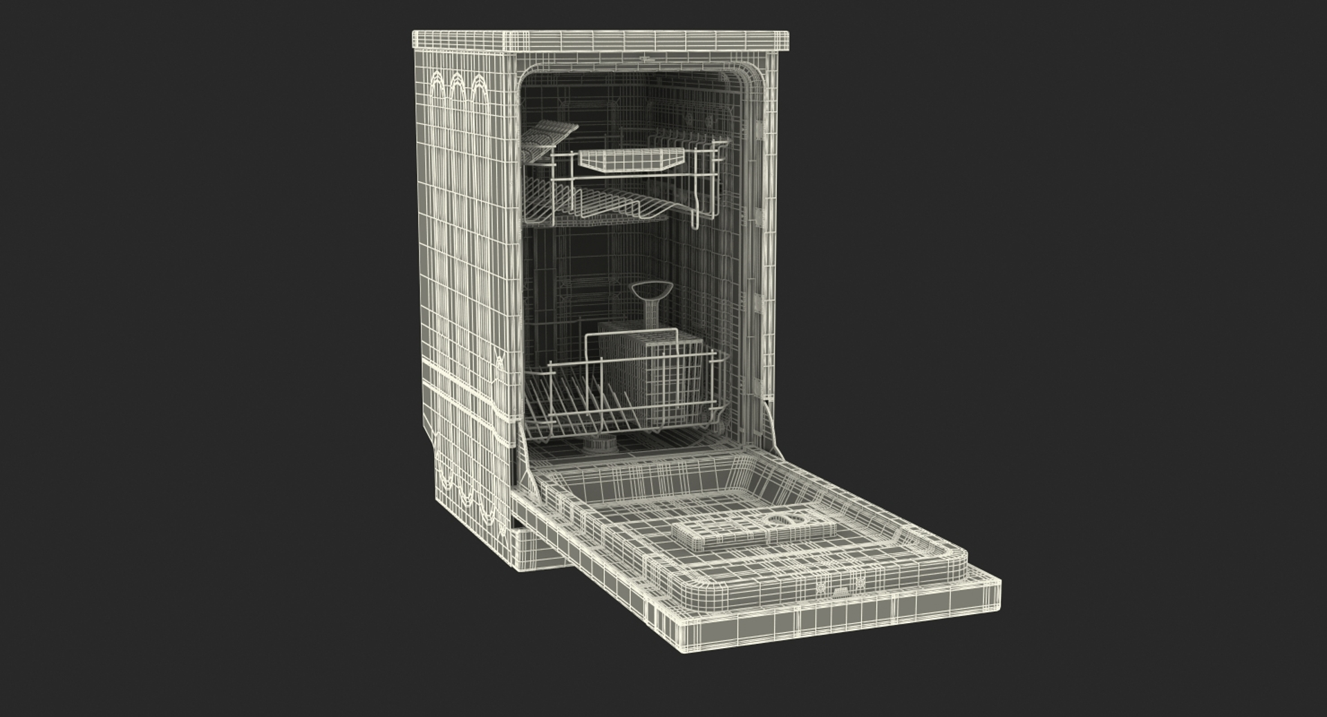 Stainless Steel Dishwasher Machine 3D - TurboSquid 1317834