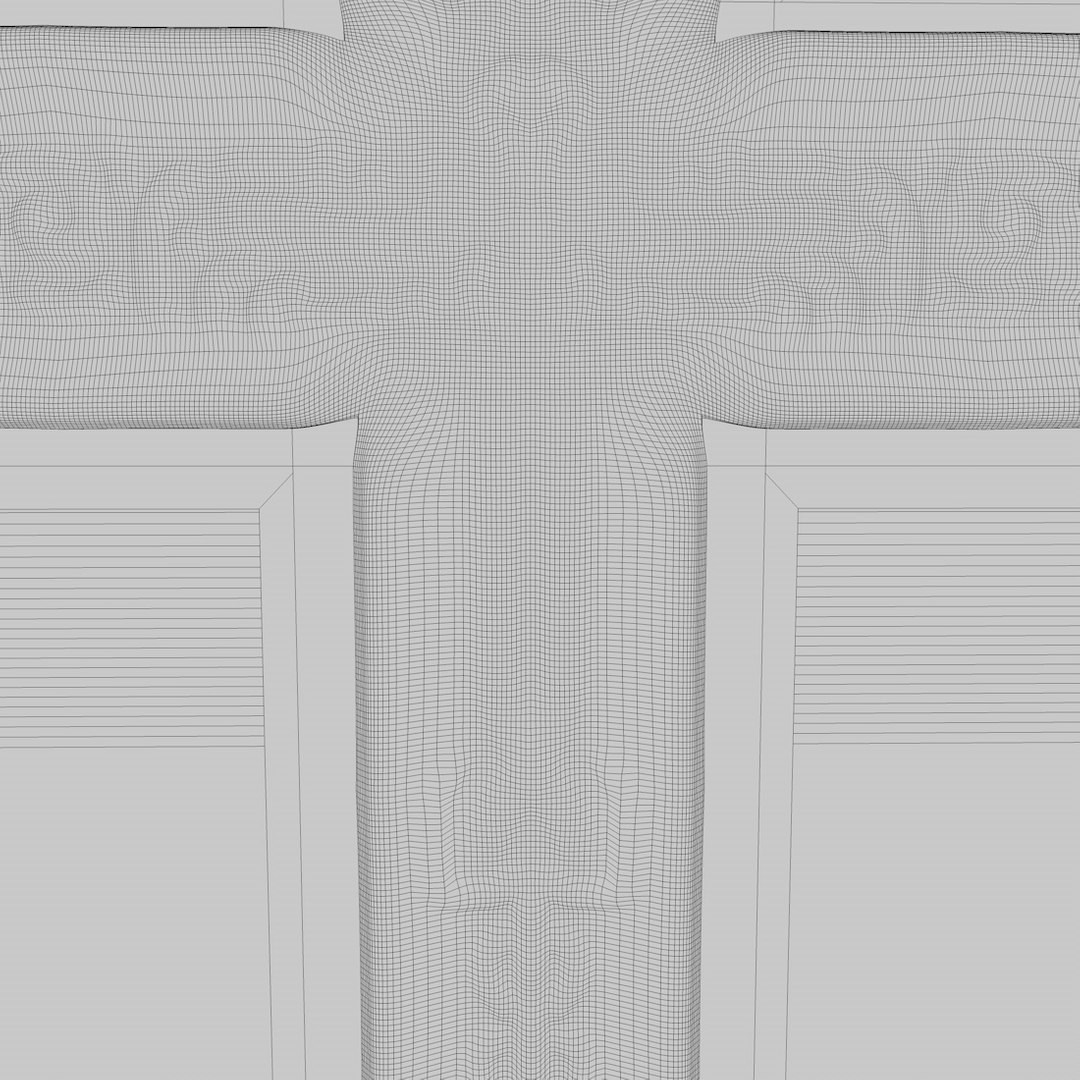 3d Gold Cross Model