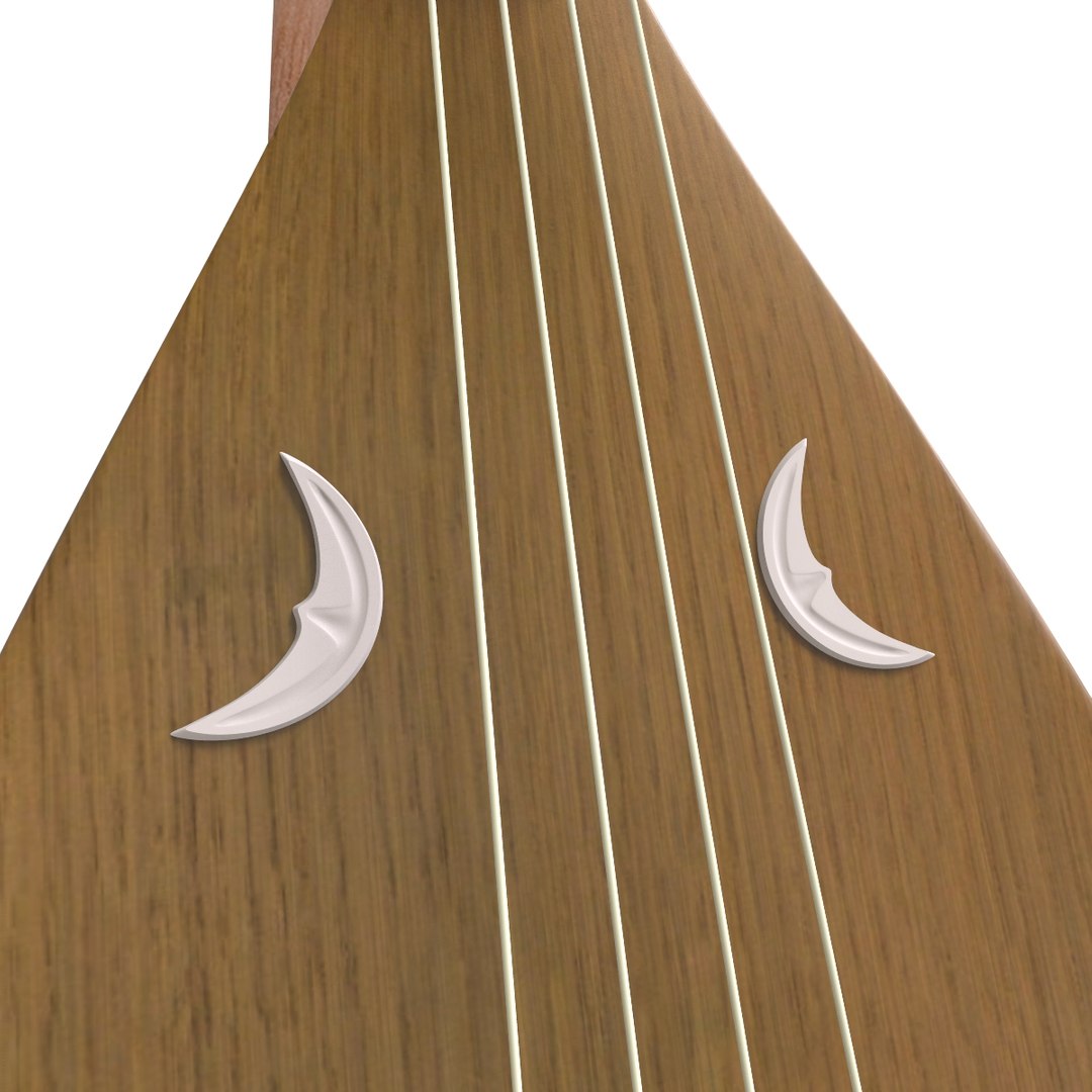 3d Biwa Music Instrument