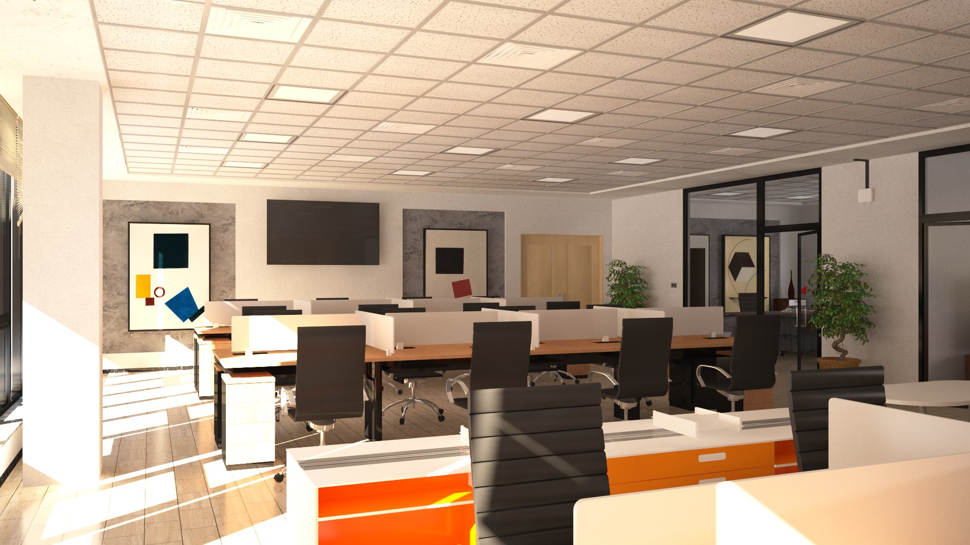 3D Office Work Space Model - TurboSquid 1888948