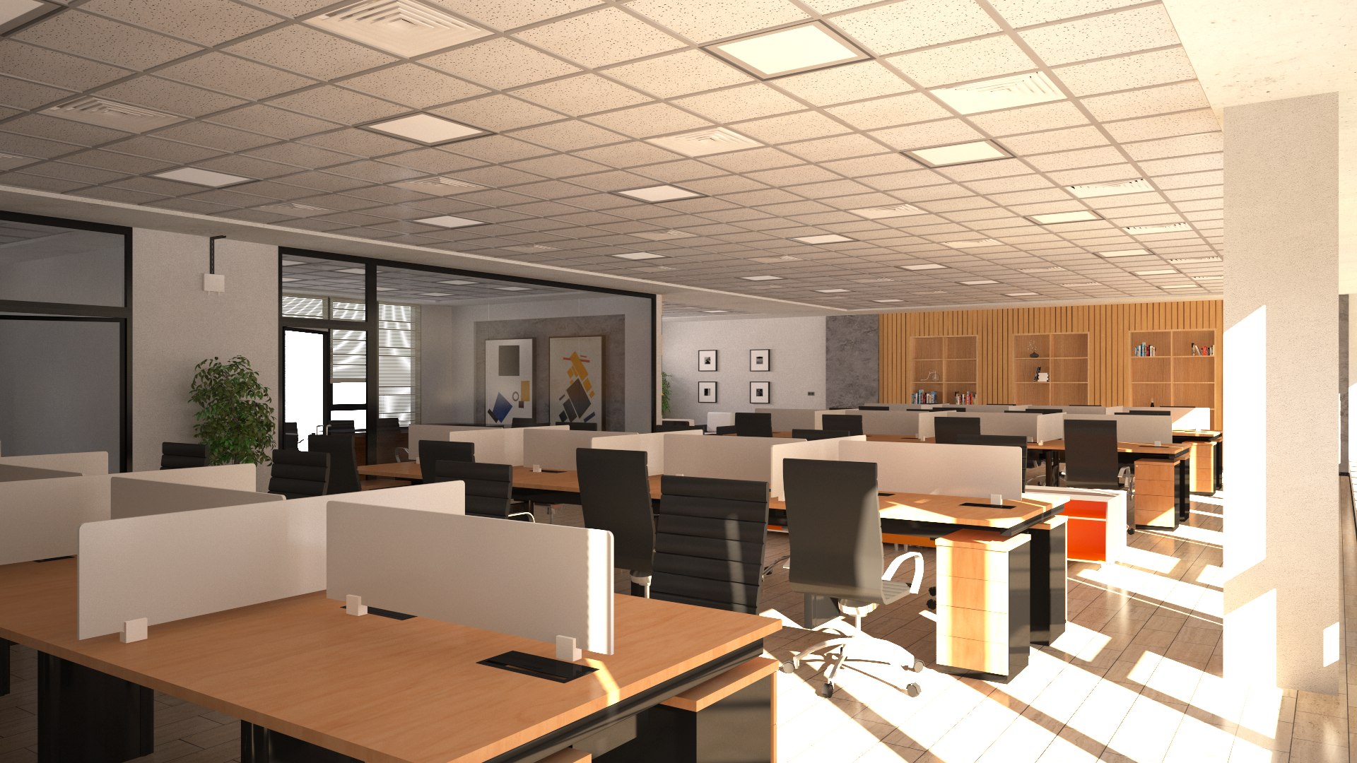 3D Office Work Space Model - TurboSquid 1888948