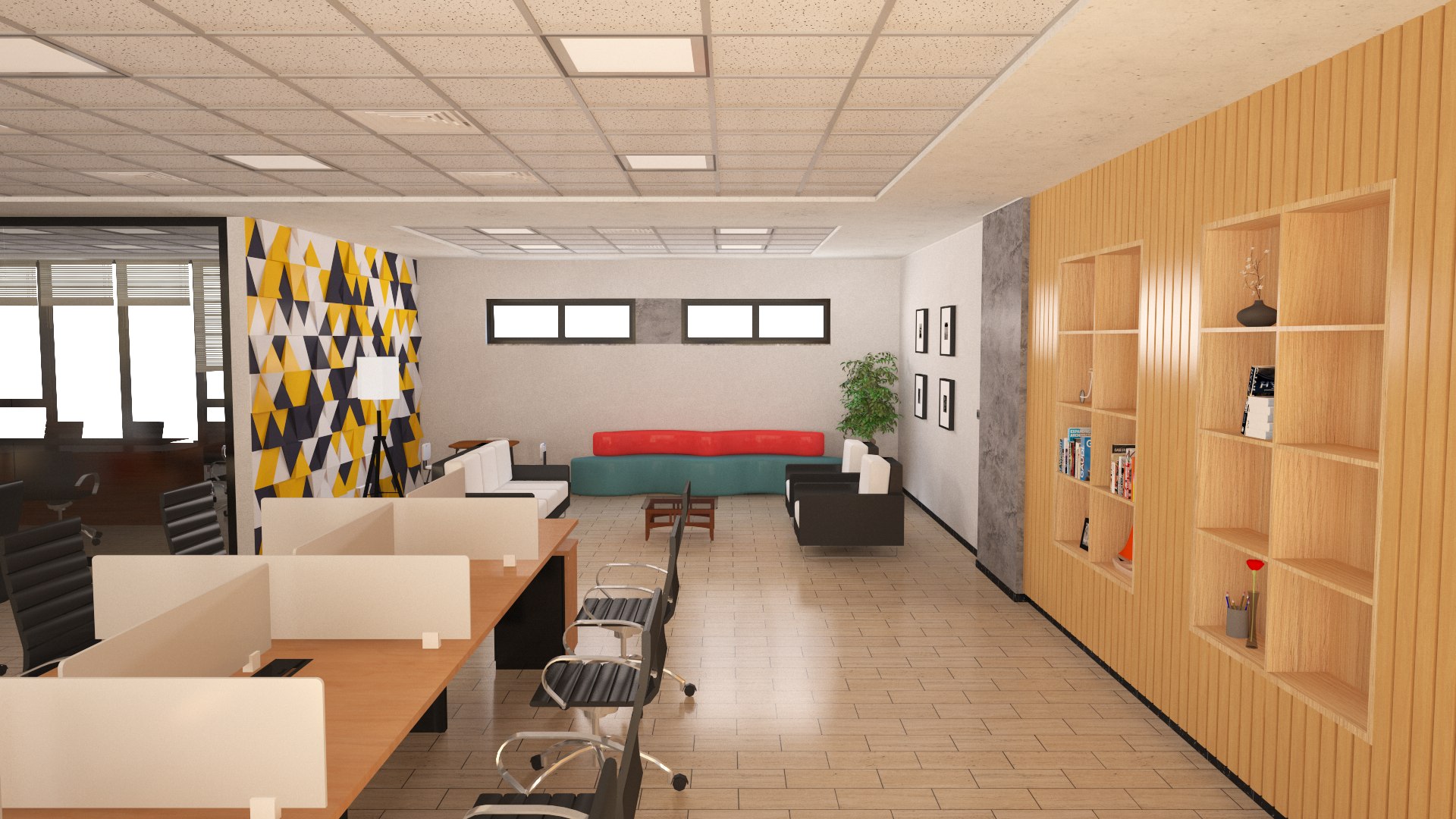 3D Office Work Space Model - TurboSquid 1888948