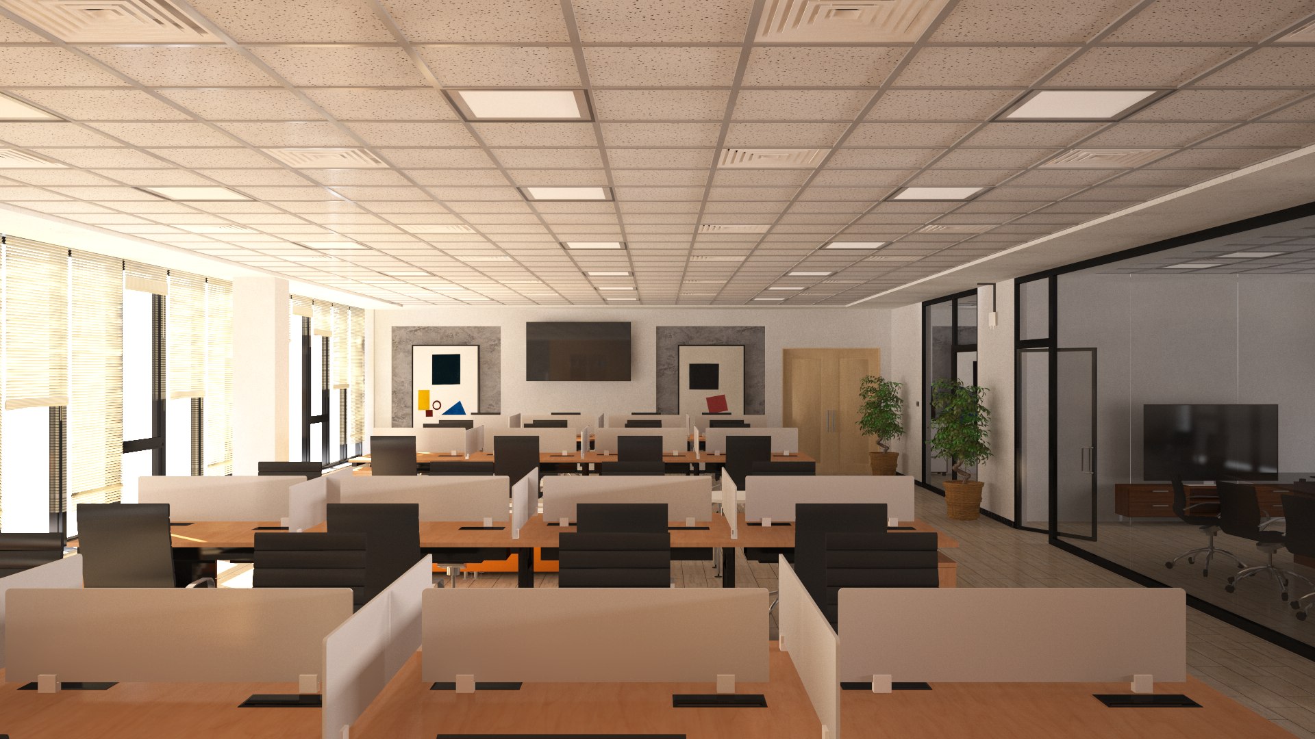 3D Office Work Space Model - TurboSquid 1888948
