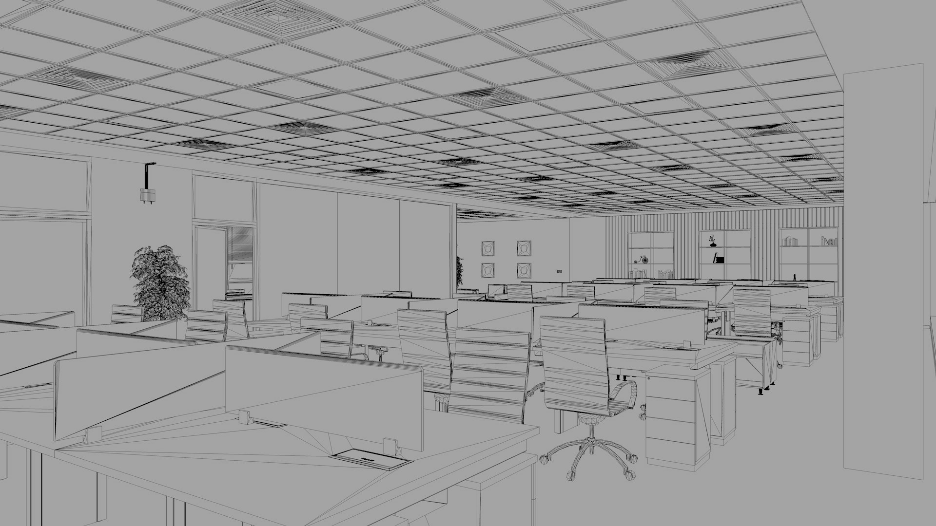 3D Office Work Space Model - TurboSquid 1888948
