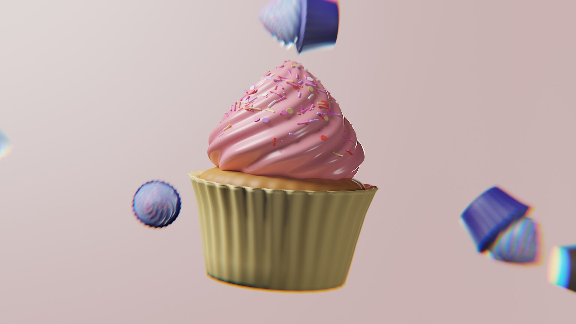 Deliciously Animated Blender Cupcake Render - Perfect for Sweet ...