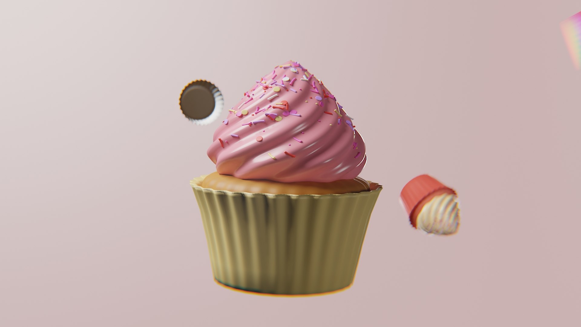 Deliciously Animated Blender Cupcake Render - Perfect for Sweet ...