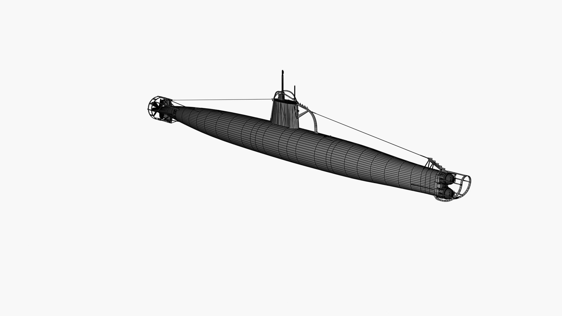 3D Japanese Midget Sub Type A KO-2 Model - TurboSquid 2235122