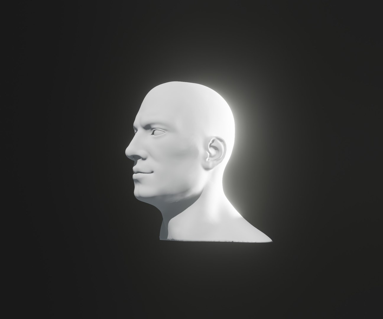 Male Head Realistic Base Mesh 3D Model Animated With Facial Expressions ...