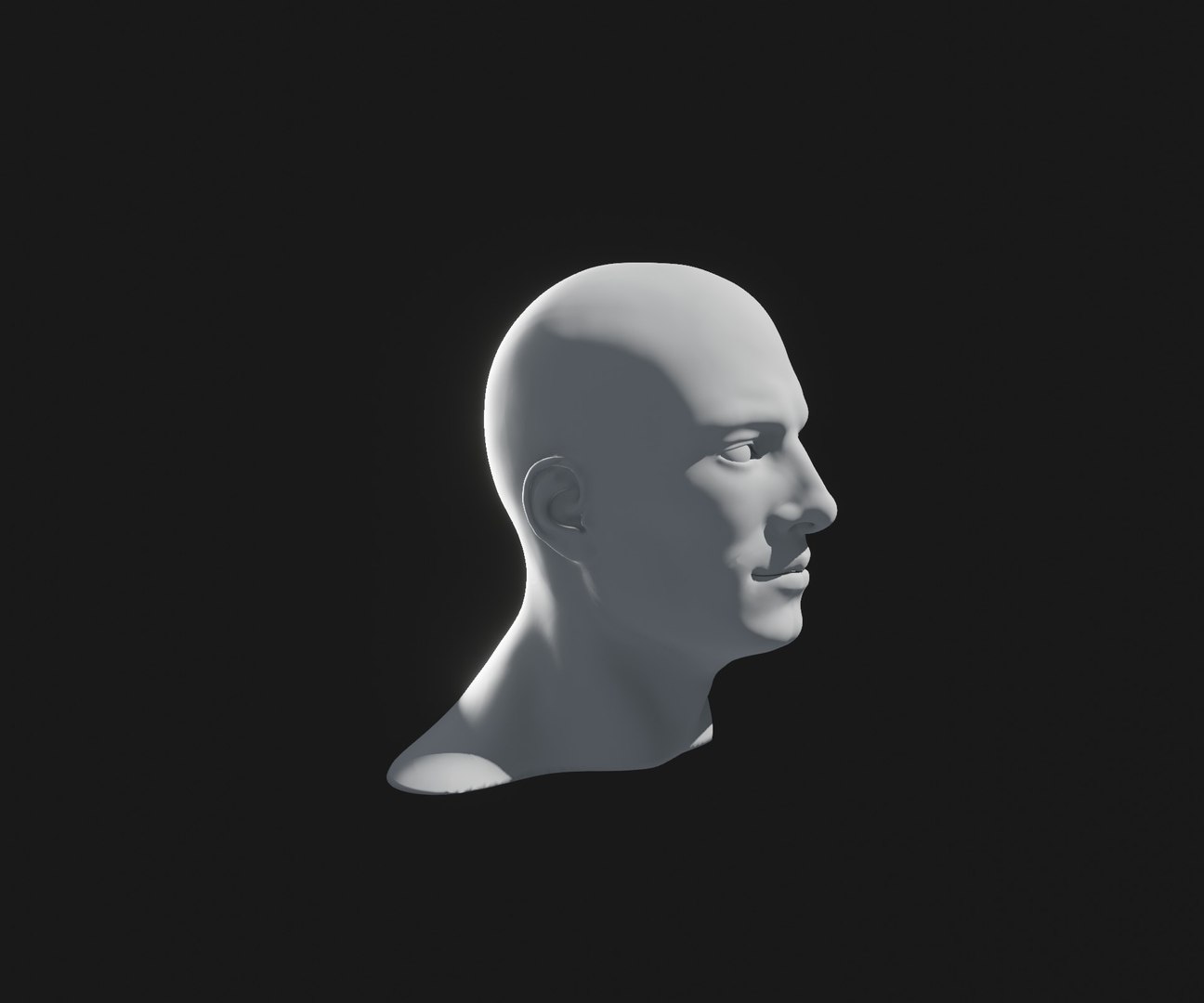 Male Head Realistic Base Mesh 3D Model Animated With Facial Expressions ...