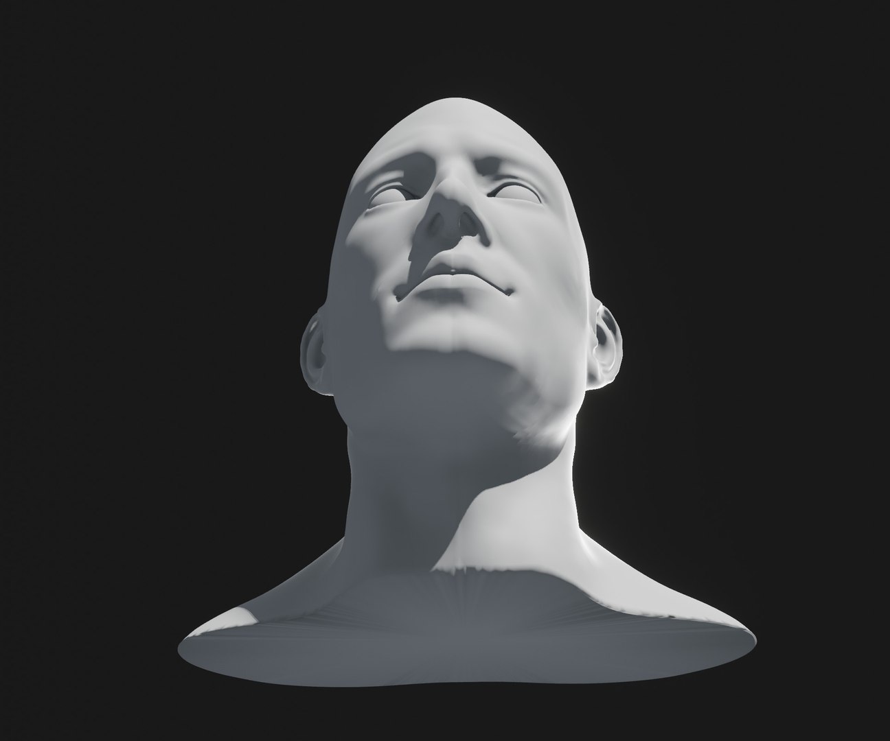 Male Head Realistic Base Mesh 3D Model Animated With Facial Expressions ...