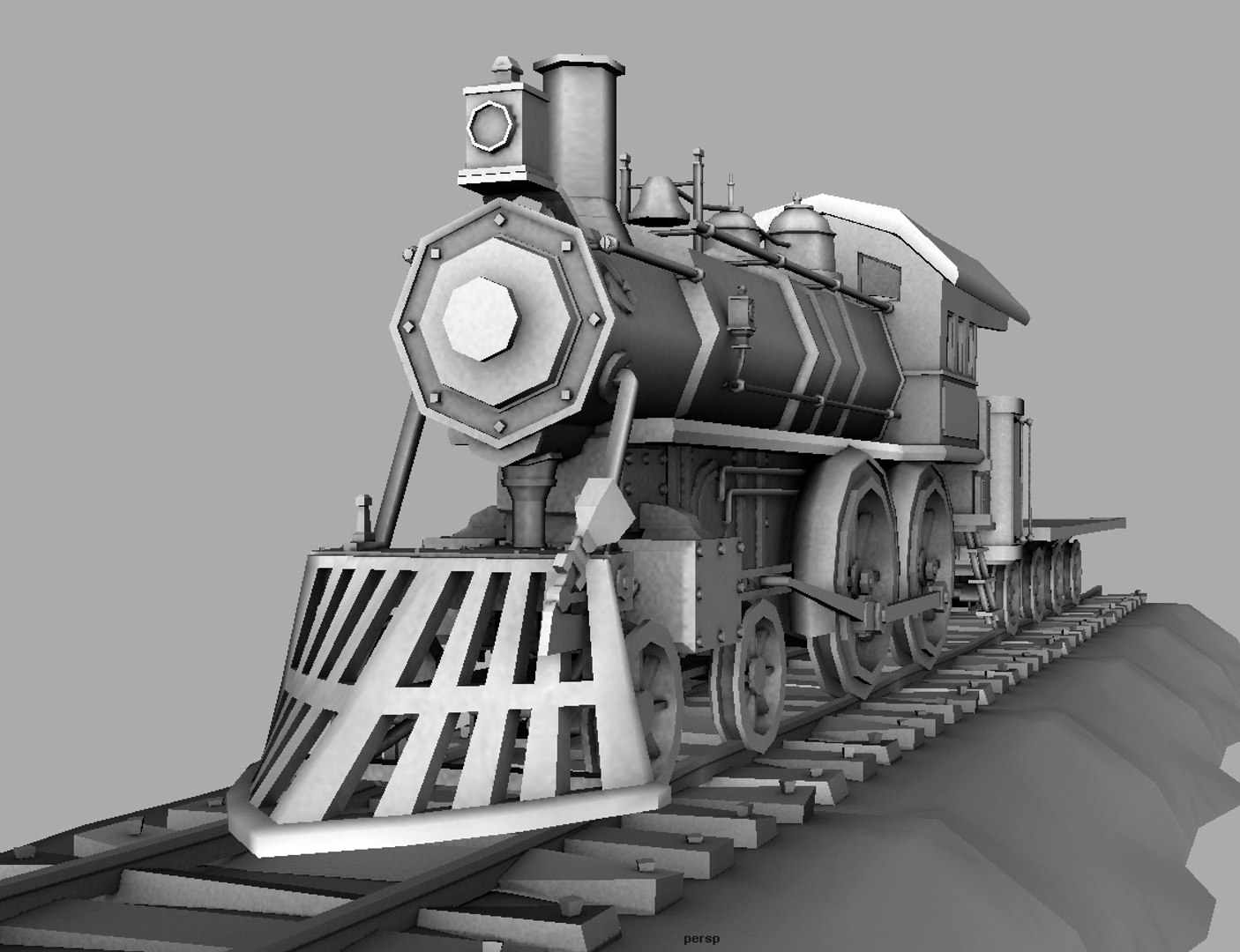 Steam Engine Train 3d Obj