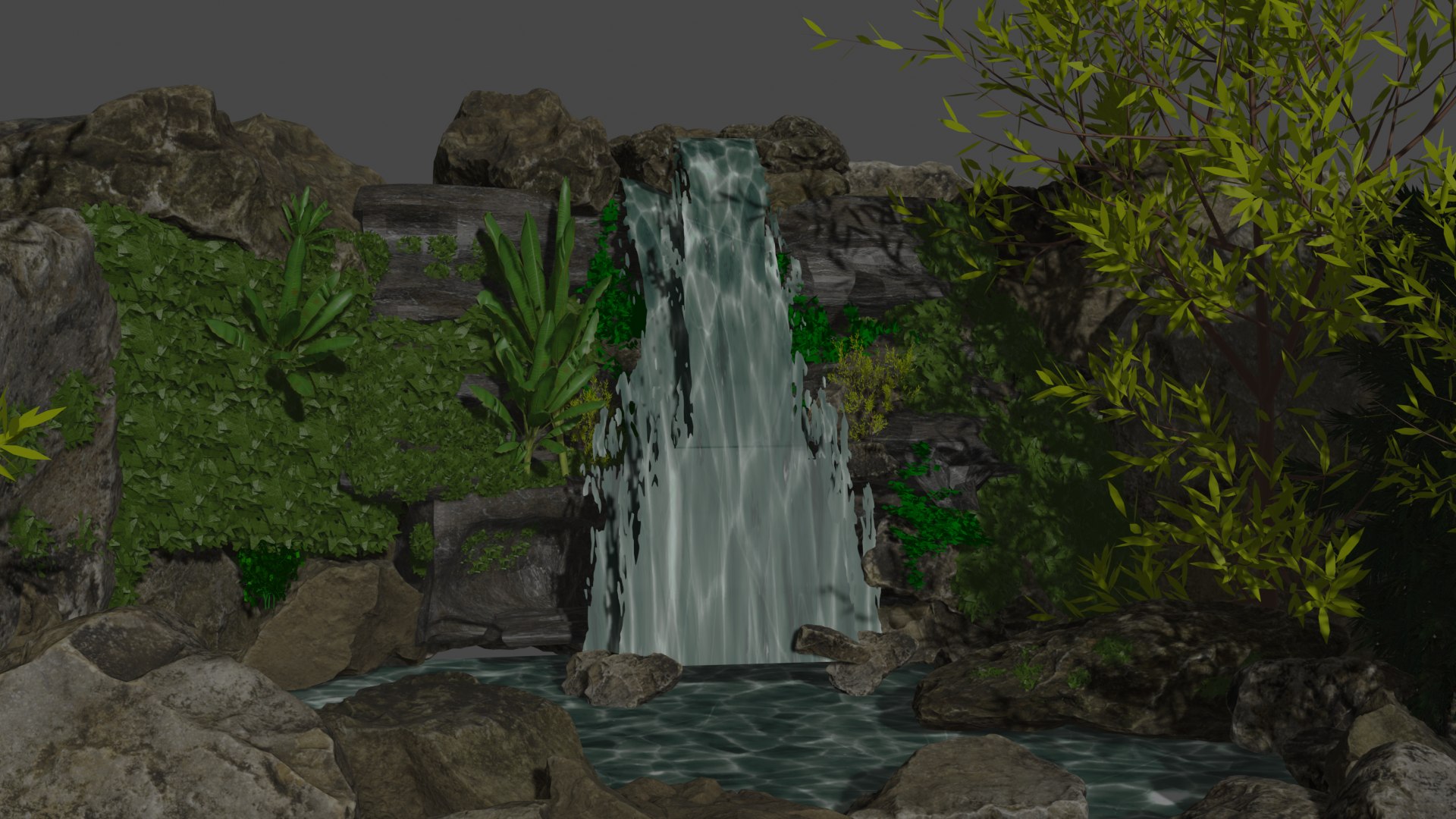 Waterfall 3D - TurboSquid 2004840